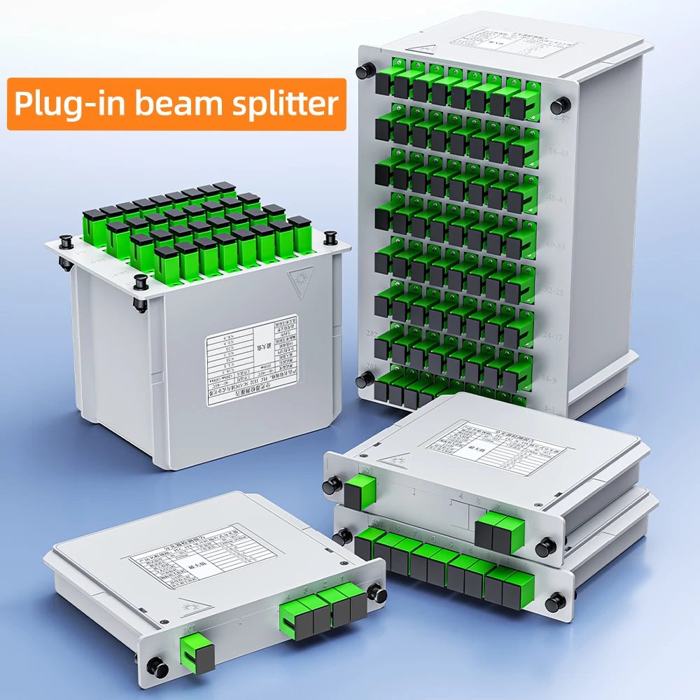 SAIVXIAN SC APC PLC 1x2/16 Fiber Optic Splitter Box Cassette Card ...
