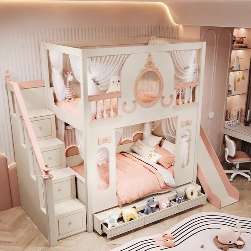 Camas-multifuncionales-de-lujo-para-ni-os-y-ni-as-muebles-de-dormitorio ...