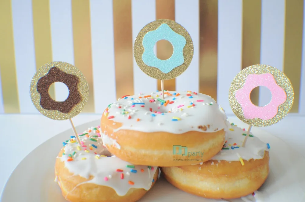 Donut cupcake topper, Donut grow up cupcake topper, Donut party, donut ...
