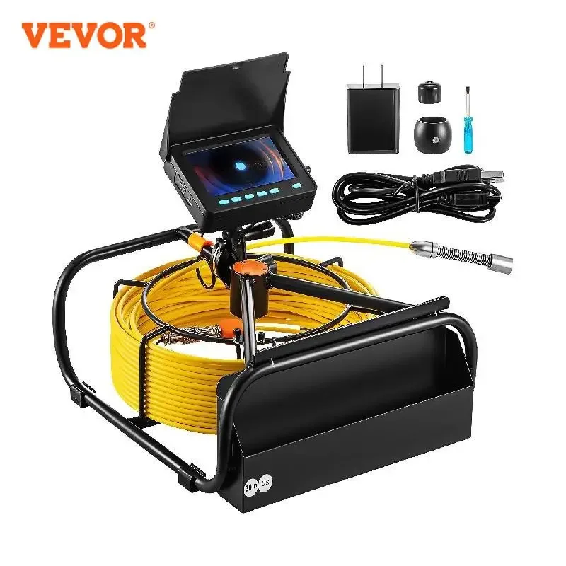 VEVOR-Pipe-Inspection-Camera-DVR-16GB-Micro-SD-Card-4-3in-Monitor-10-20 ...