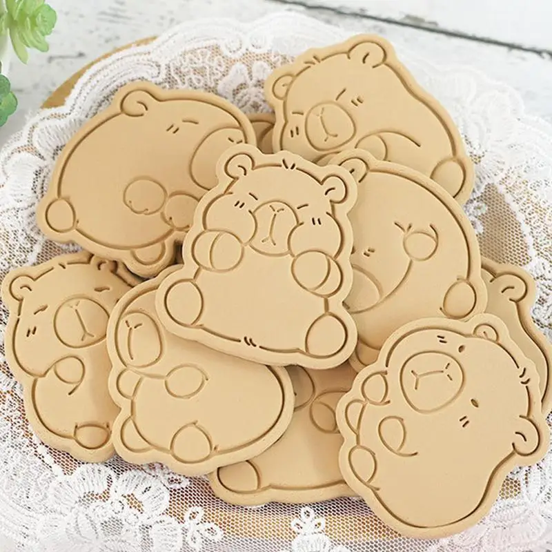 Capybara Baking Mold Capybara Baking Stamp Mold for Fondant Cartoon Fun ...