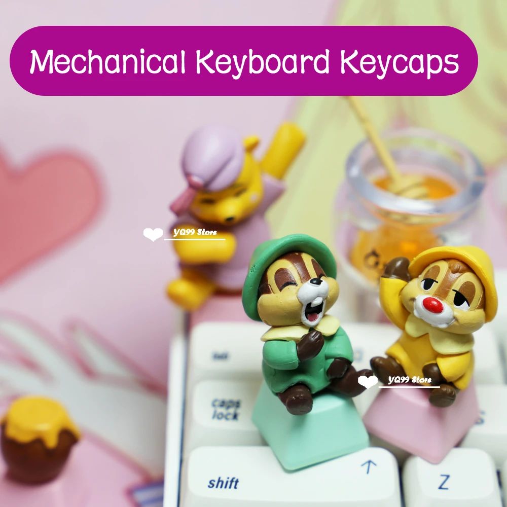 Mechanical Keyboard Caps Accessories Handmade Customized Cute Pink Diy ...