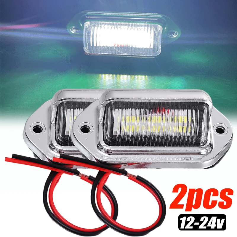 6-LED-Universal-Car-License-Plate-Lights-Truck-RV-Trailer-Van-Tail-Lamp ...