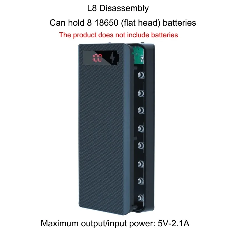 8-18650-Power-Battery-Bank-Case-DIY-Shell-18650-Battery-Box-Type-C ...