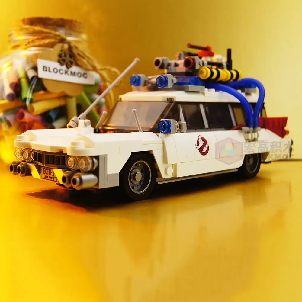 Brick Moc Technical Cars City Movie Ghostbusters Ecto 1 Model Building ...
