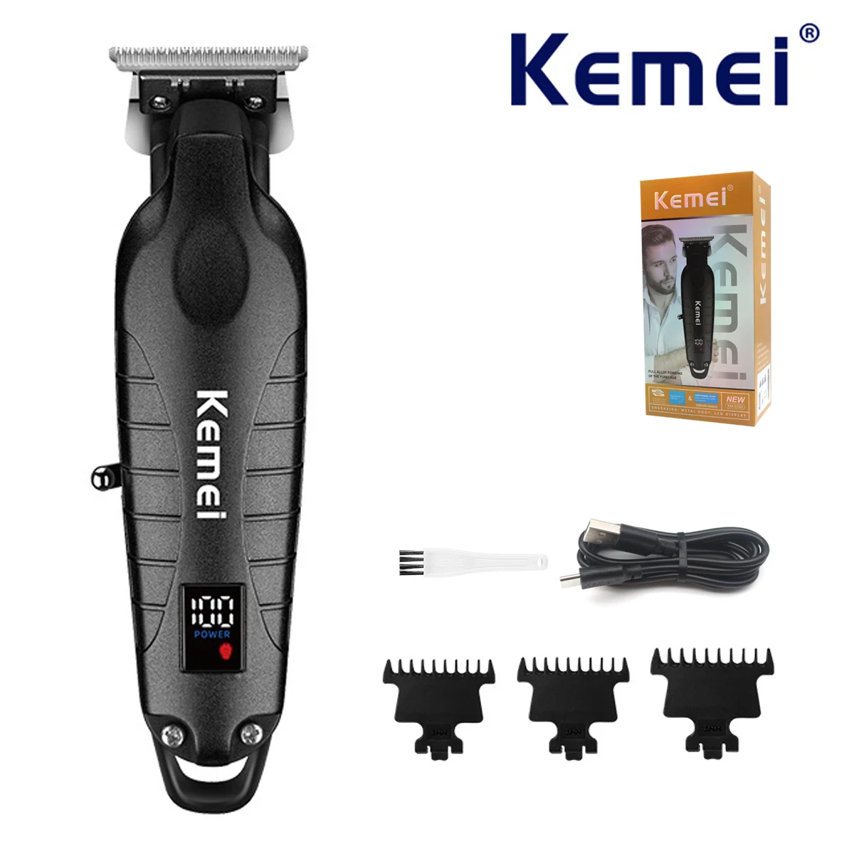 Kemei-KM-2293-Zero-Gapped-Professional-Hair-Trimmer-Machine-Full-Metal-DLC-T-Blade-Finishing ...