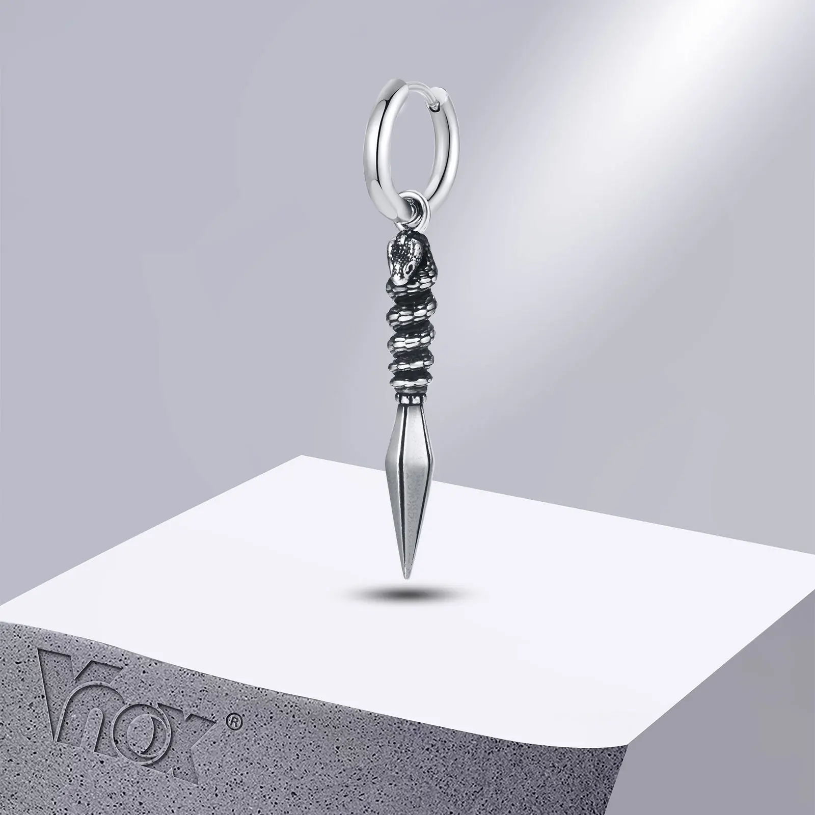 Vnox-Rock-Punk-Arrowhead-Earrings-for-Men-Boys-Cool-Stainless-Steel ...