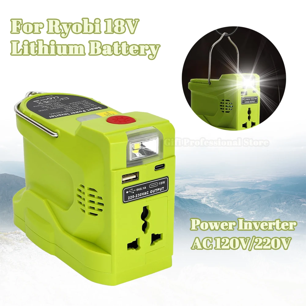 Power-Inverter-Power-Bank-For-Ryobi-18V-Li-ion-Battery-Inverter-DC-18V ...