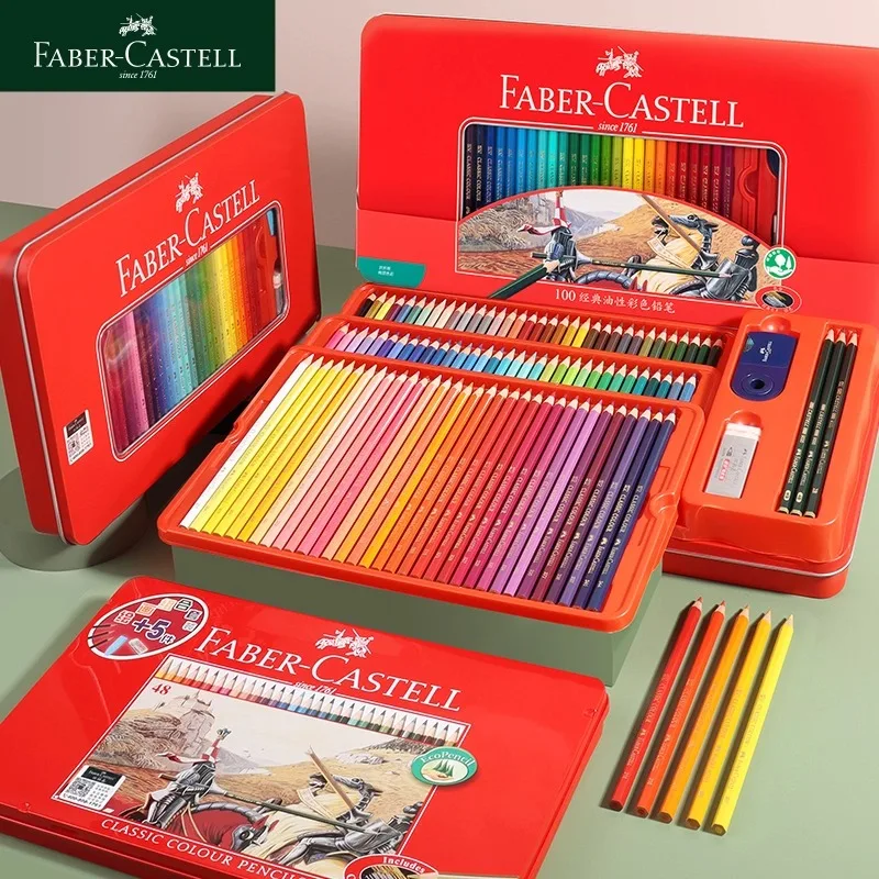 Faber-castell 36/48/72/100 Professional Oil Based Coloured Pencils Hand ...