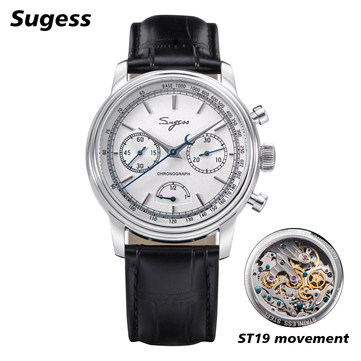 Sugess-Watch-of-Men-Pilot-1963-Wristwatches-ST1906-Chronograph-Handwind ...