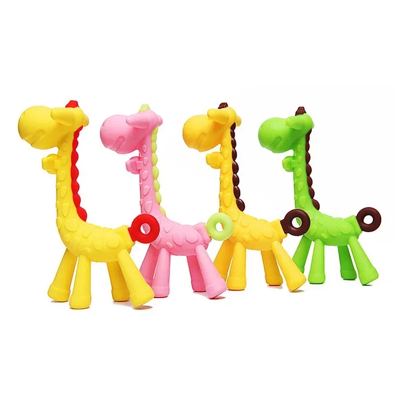 Cute-Baby-Molar-Teether-Silicone-Giraffe-Teethers-Cartoon-Teething-for ...