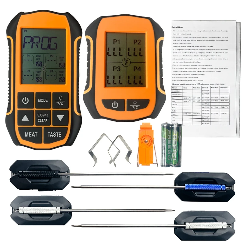 2023-Four-Probe-Wireless-Smart-Barbecue-Thermometer-Electronic-Digital ...