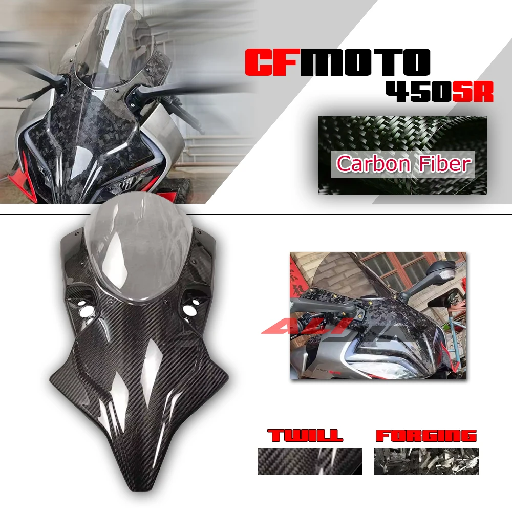 Carbon-Fiber-Front-Fairing-Windshield-For-CFMOTO-450SR-CF450SR-2022 ...