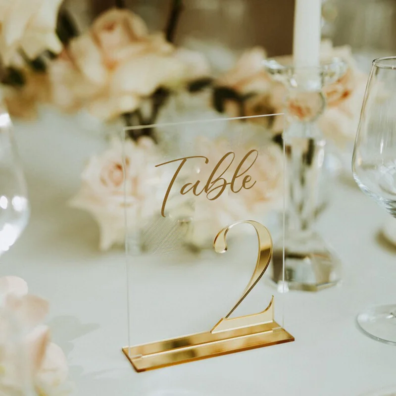 Clear Arch Acrylic Sign Wedding Table Numbers with Stand Blank Arched ...
