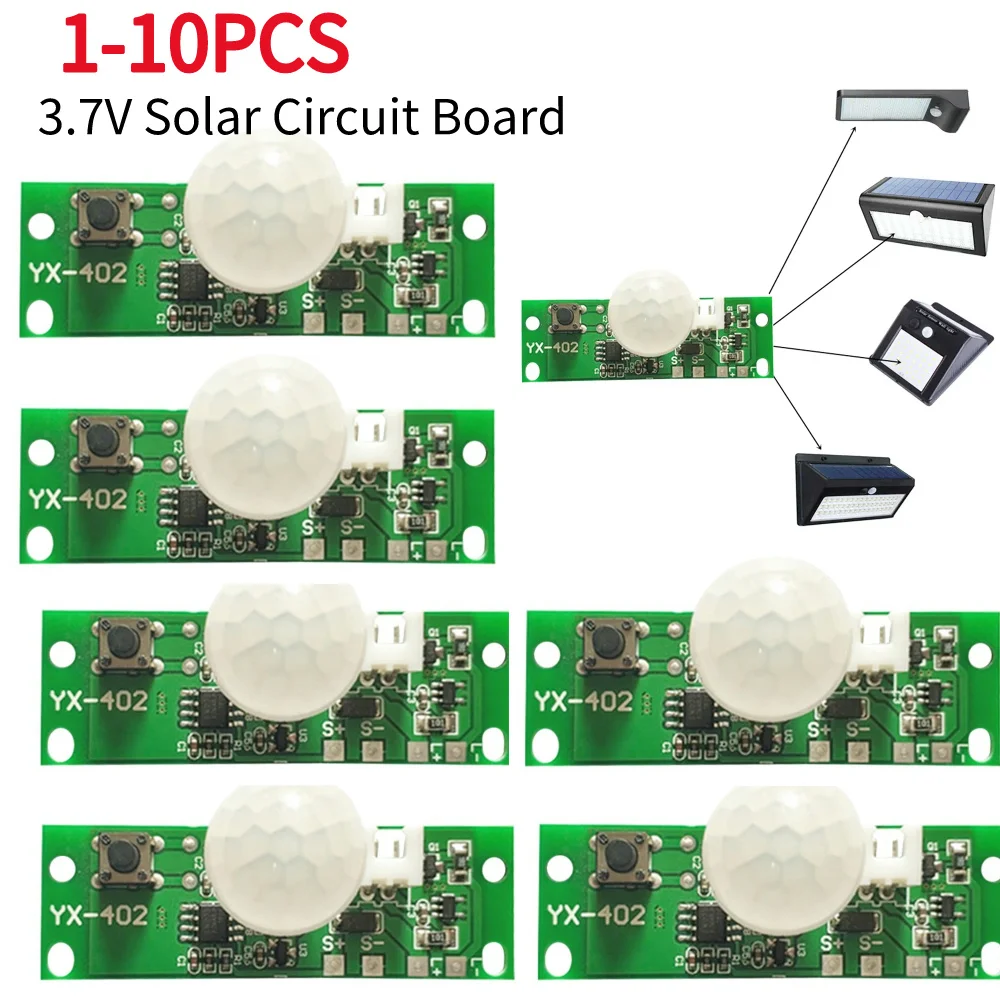 10-1PCS-3-7V-Human-Body-Infrared-Induction-Solar-Lamp-Circuit-Board ...