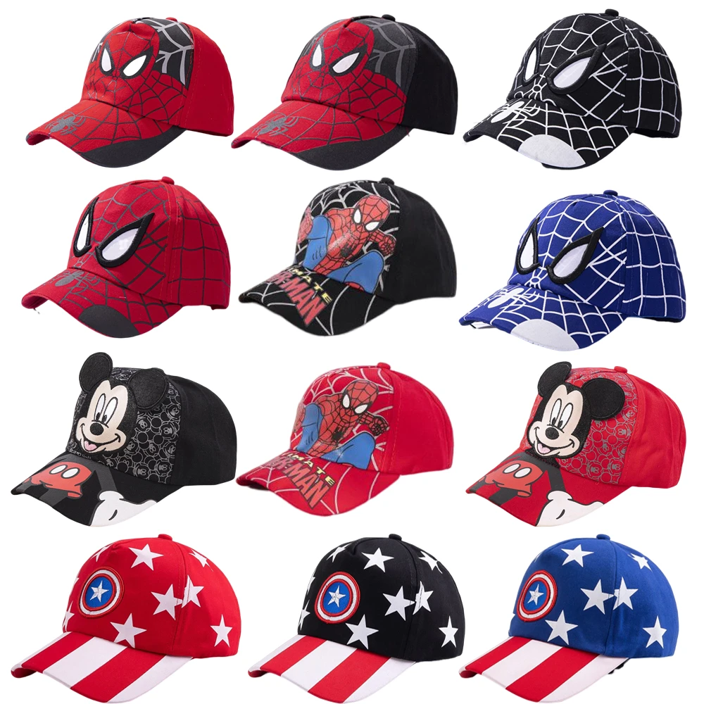 Disney Spiderman Anime Baseball Cap Boys Girls Fashion Outdoor Sports ...