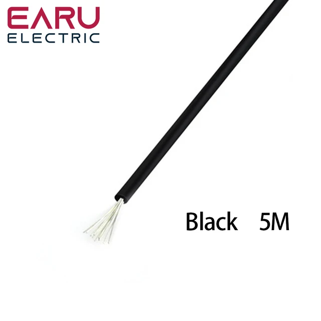 5Meters/Lot Heat-resistant Soft Electrical Silicone Wire Cable 8 10 12 14 16 18 20 22 24 26 28 ...