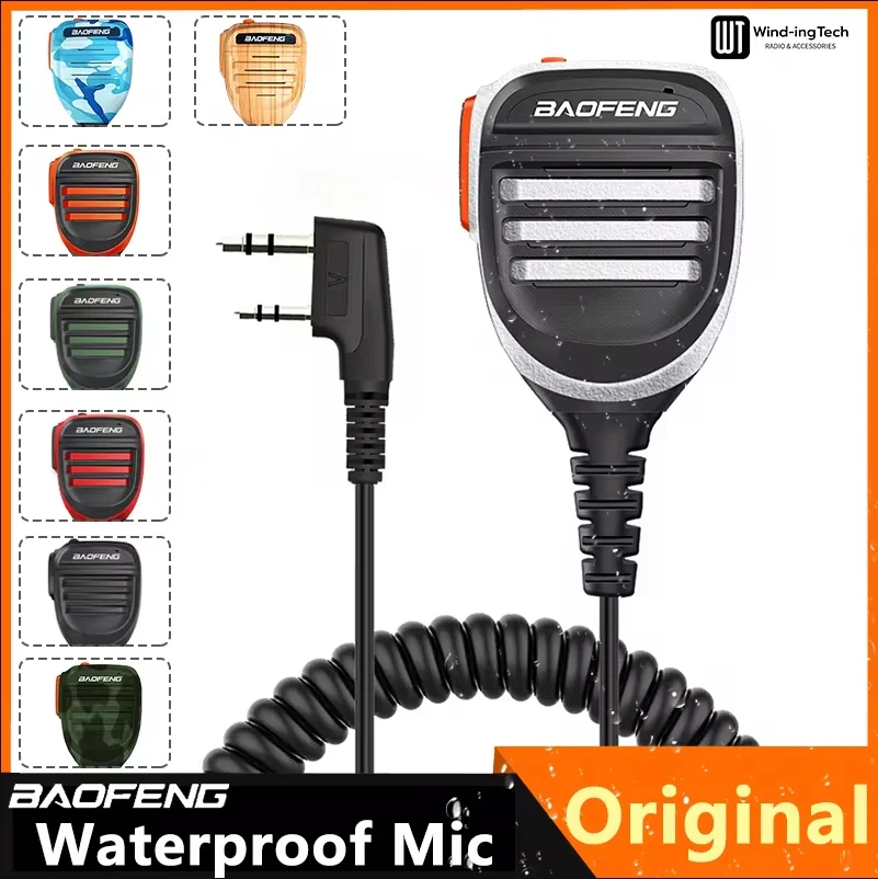 Baofeng Microphone UV-18 PRO MAX Speaker Mic UV-5RH PTT Waterproof ...