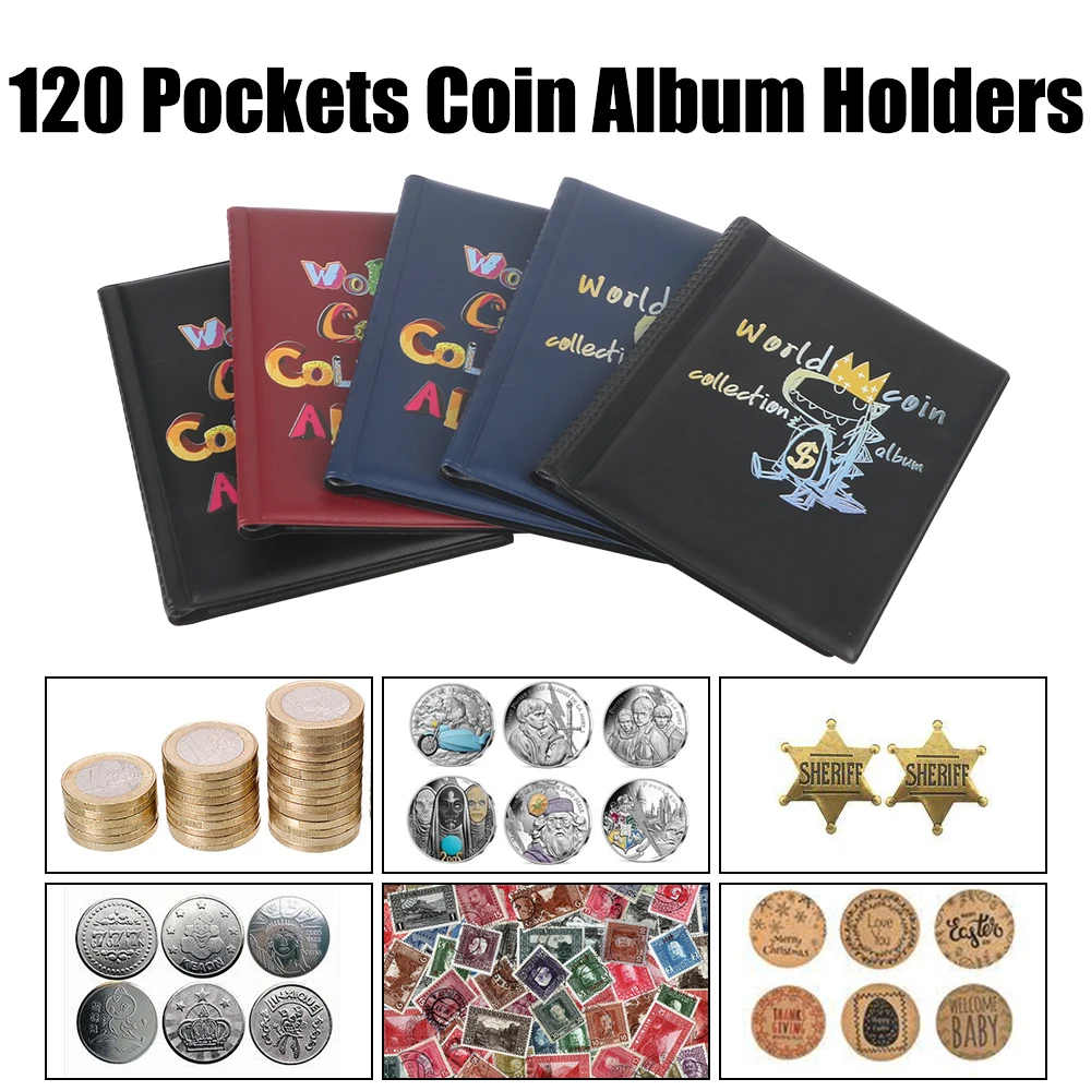 Mini Penny Coin Storage Bag Coin Album Book 120 Pockets Coins Collector ...