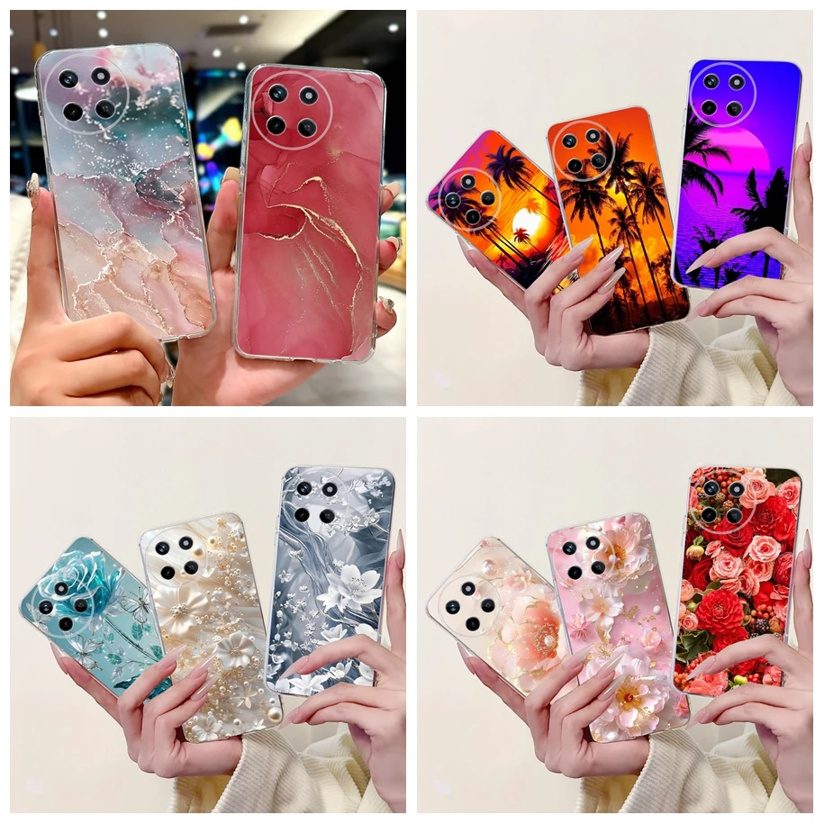 For Realme 11 4G 5G Case RMX3636 RMX3780 Silicone Cover Popular Marble ...