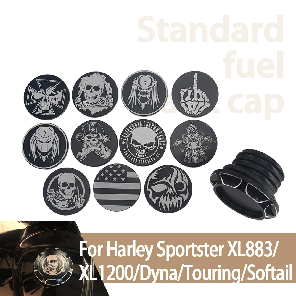 New-Motorcycle-Skull-Fuel-Gas-Tank-Decorative-Oil-Cap-Fit-For-Davidson ...