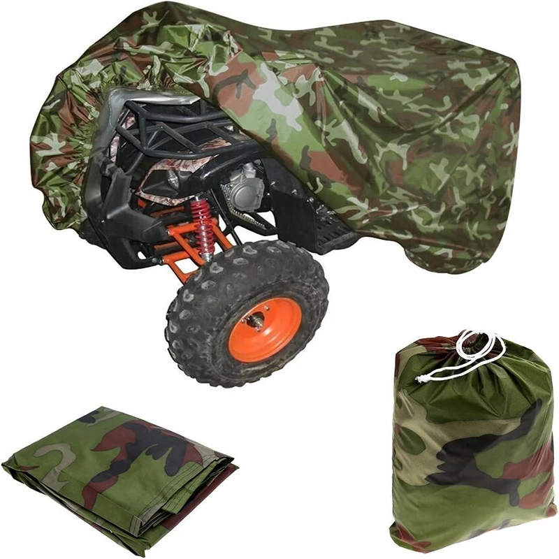 Camouflage Waterproof ATV Cover Heavy Duty 4 Wheeler Quad Cover Vehicle ...