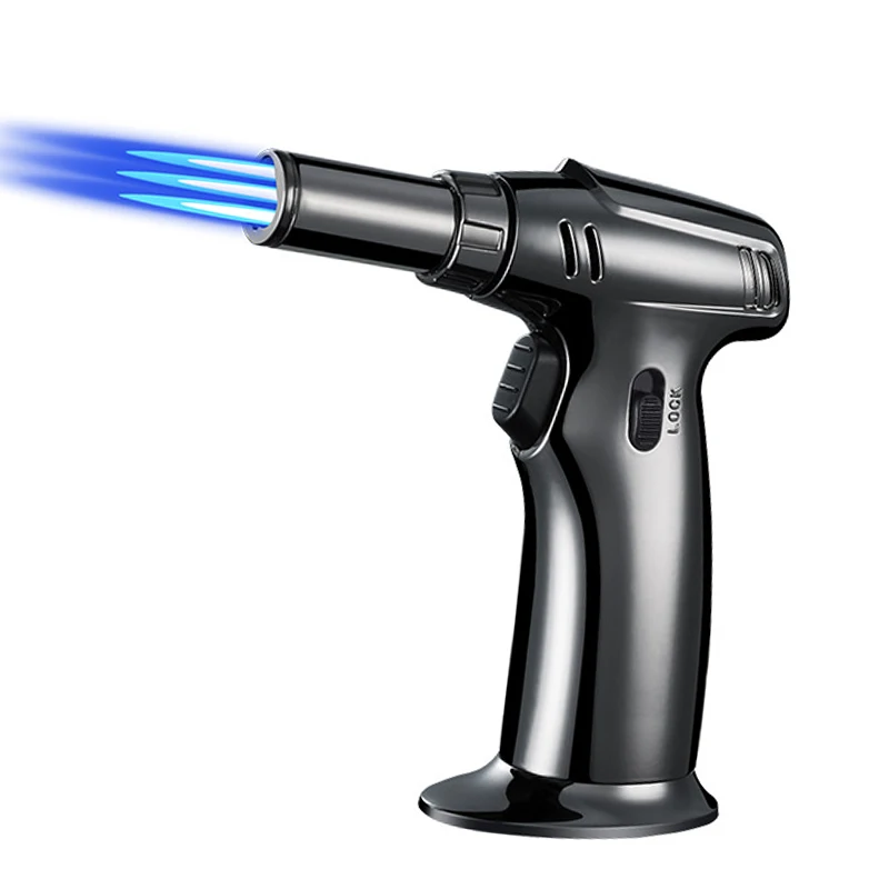 New-Windproof-Cigar-Turbo-Lighter-Portable-Outdoor-Kitchen-BBQ-Lighter ...