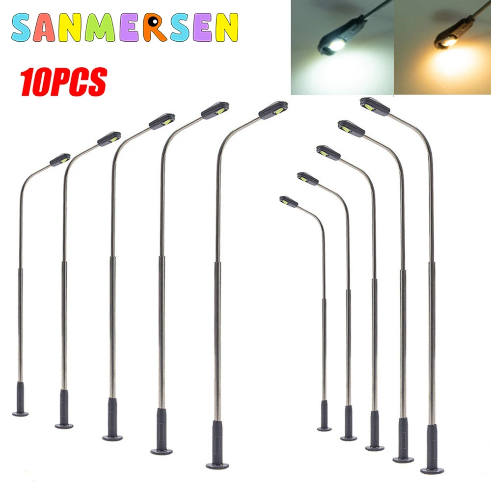 10Pcs-Model-Railway-Street-Lights-1-75-HO-Scale-Miniature-Architecture ...