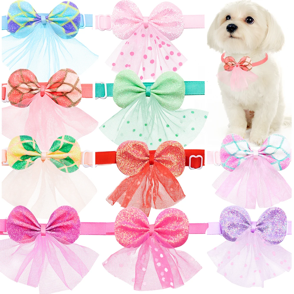 10PCS-Dog-Accessories-Fashion-Dog-Bow-Tie-Lace-Dog-supplies-Small-Dog ...
