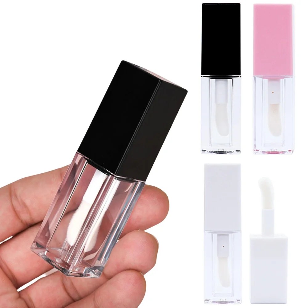 5ml Empty Lip Gloss Tube Transparent Plastic Refillable Bottles Lip Glaze Tube Diy Lipstick ...