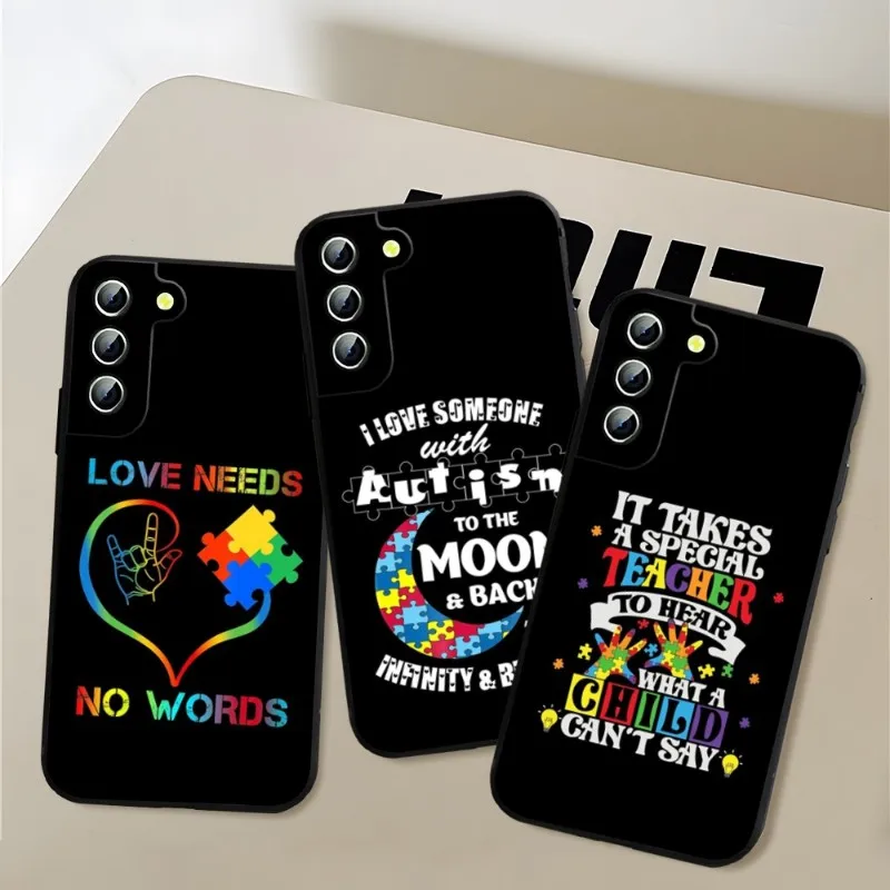 Autism-Support-Puzzle-Phone-Case-Silicone-For-Samsung-A23-A13-A03S-A52 ...