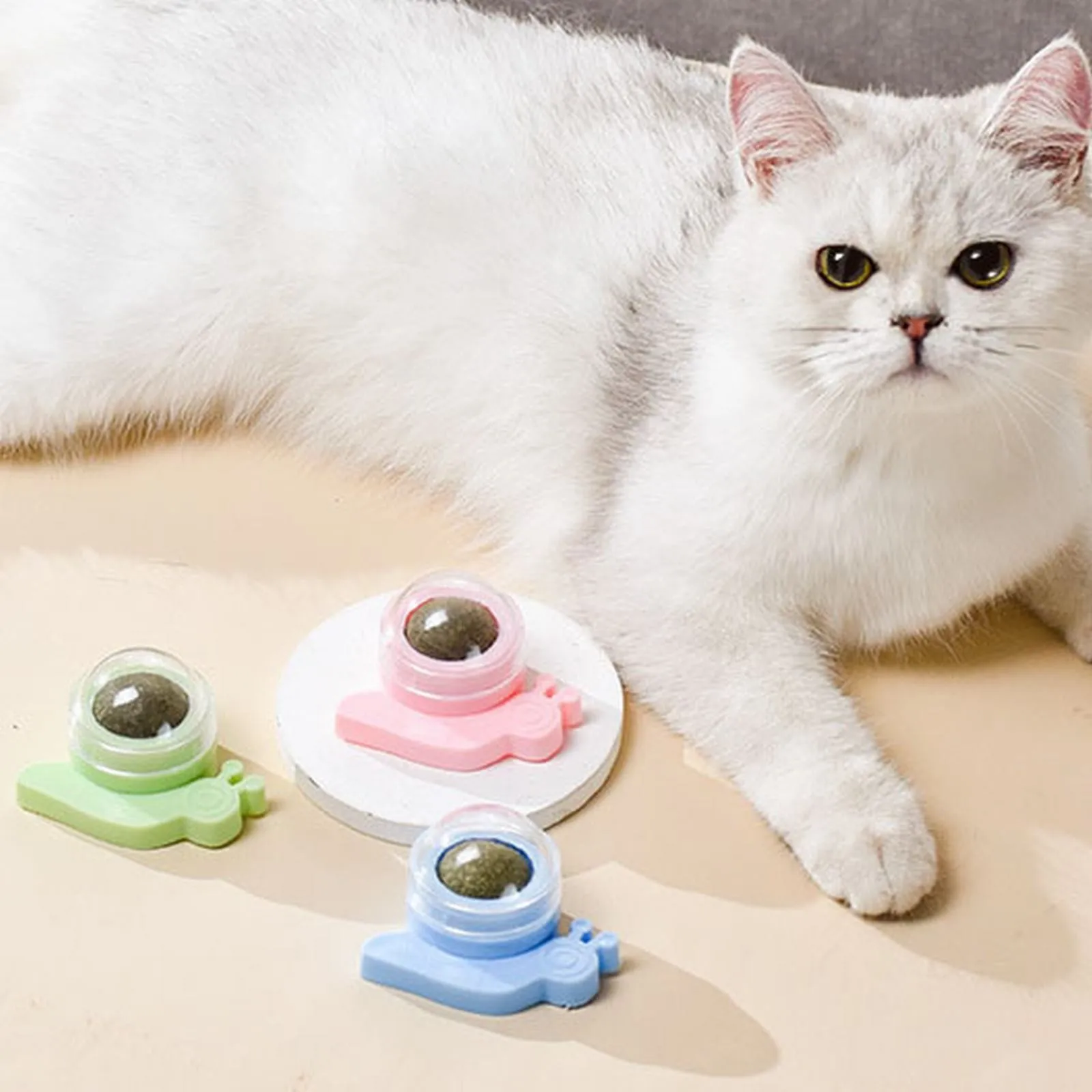 Cat-Catnip-Ball-Dust-Cover-Round-Safe-Catnip-Snack-Lick-Candy-Vitamin ...