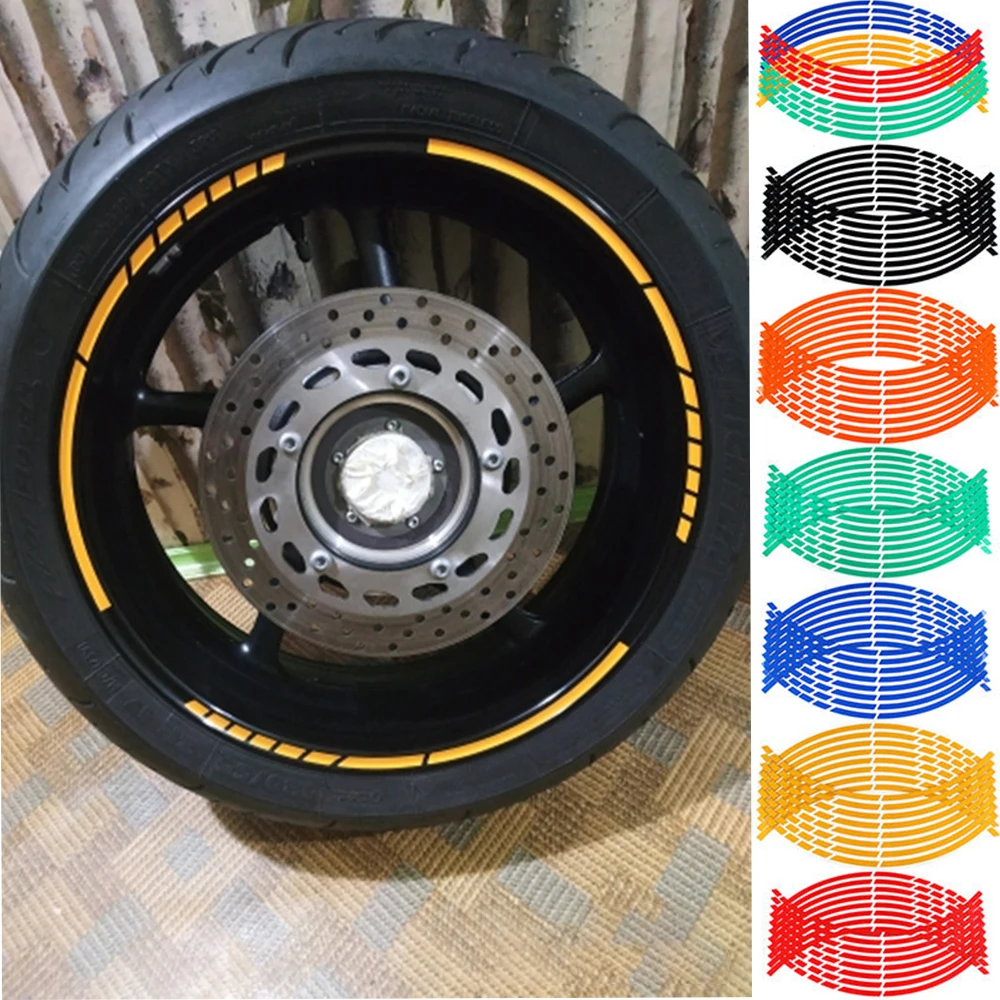16Pcs-17-18-Strips-Motorcycle-Wheel-Stickers-Car-Reflective-Rim-Tape ...