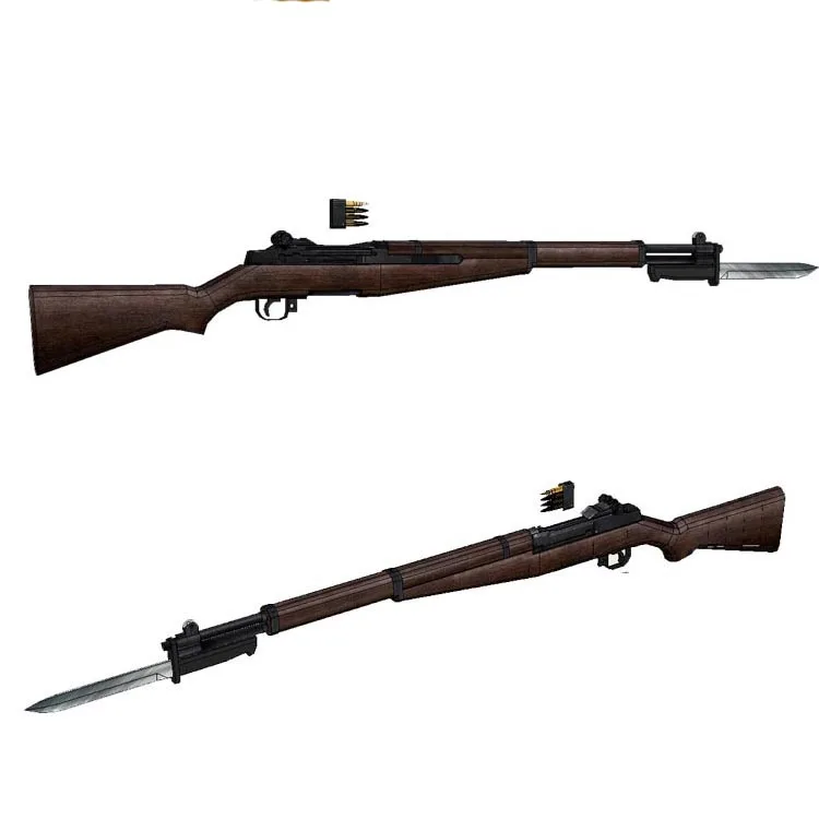 1:1 M1 Garland Paper Model Weapon Gun 3D Handmade Drawings Firearms ...