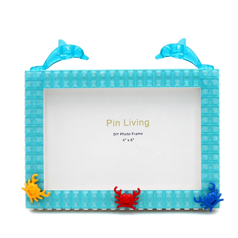 Diy-Children-s-Building-Block-Photo-Frame-Dolphin-Setting-Table-For ...