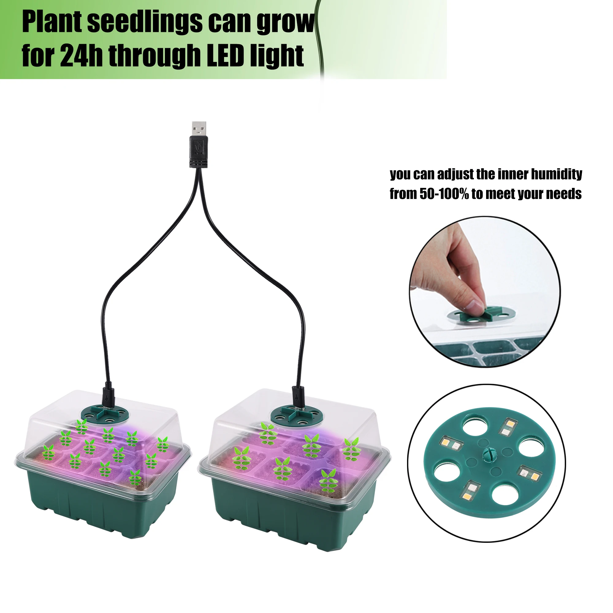 Pot de germination,Grande boîte de germination de démarrage pour jardin ...