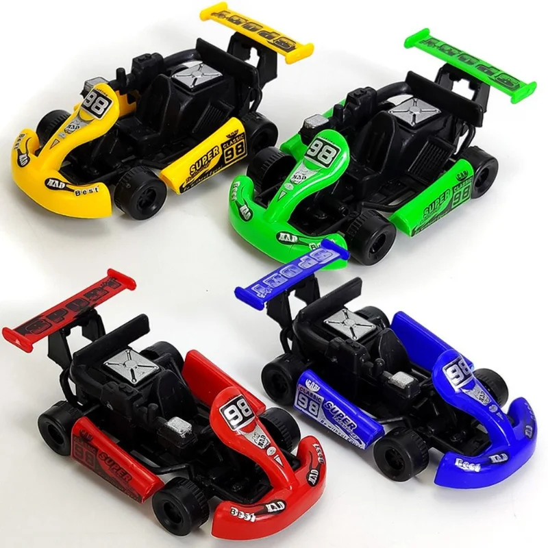 Mini Plastic Car Toy Pull Back Colorful Cartoon Racing Model Kart ...