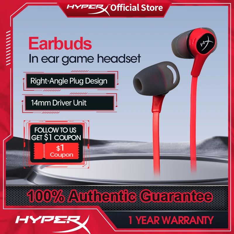 Headset-para-jogos-HyperX-com-microfone-Cloud-Earbuds-II-fio-imersivo ...
