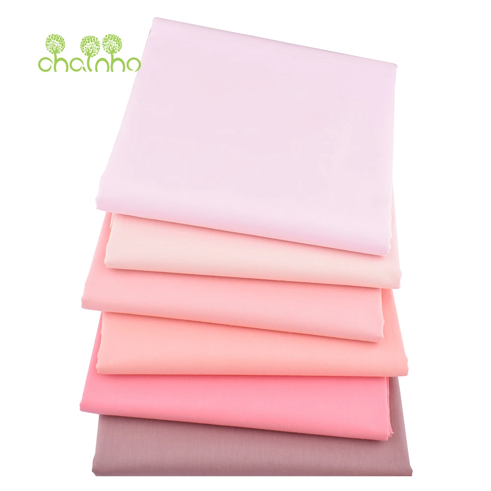 Chainho,Printed Twill Cotton Fabric,Pink Solid Color Series,Patchwork ...