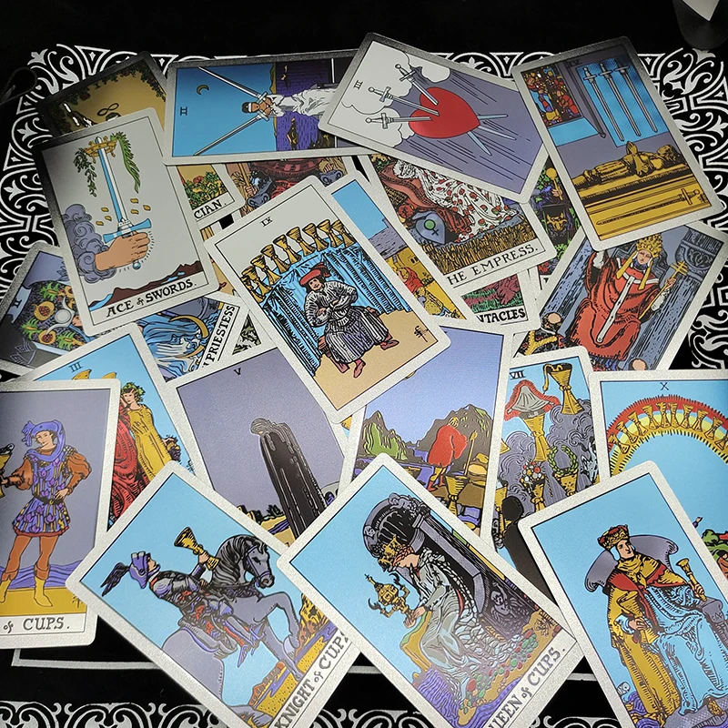 Generic Board Game Gold Plastic Foil Tarot Deck With Guidebook In ...