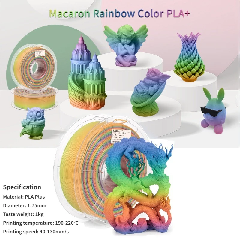 PLA-3D-Printer-Filament-Pla-Filament-1-75mm-Rainbow-PLA-Color-Change ...