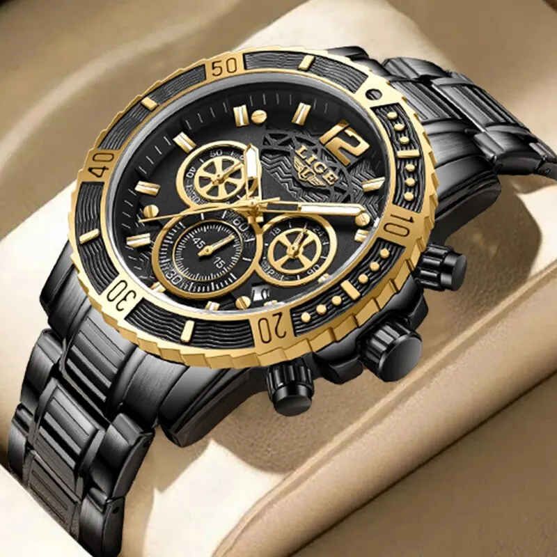 2024-LIGE-Waterproof-Watches-For-Men-Fashion-Business-Watch-Men-Top ...