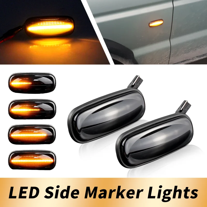 2x-Flowing-Water-Repeater-Indicator-Dynamic-LED-Side-Marker-Turn-Signal ...