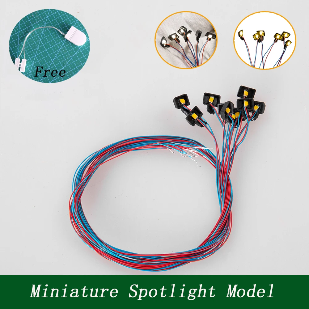 6Pcs/10pcs Ho 1:87 Scale Spotlight Model Outdoor Billboard Lamp Plus 3V ...