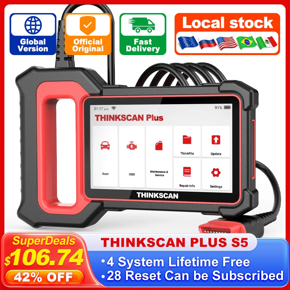 THINKCAR-THINKSCAN-PLUS-S5-S6-Car-Diagnostics-OBD2-Scanner-ECM-ABS-SRS ...