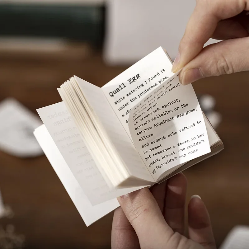 YBYAO-100pcs-Vintage-Poem-Word-Label-Craft-Paper-Memo-Pad-Junk-Journal ...