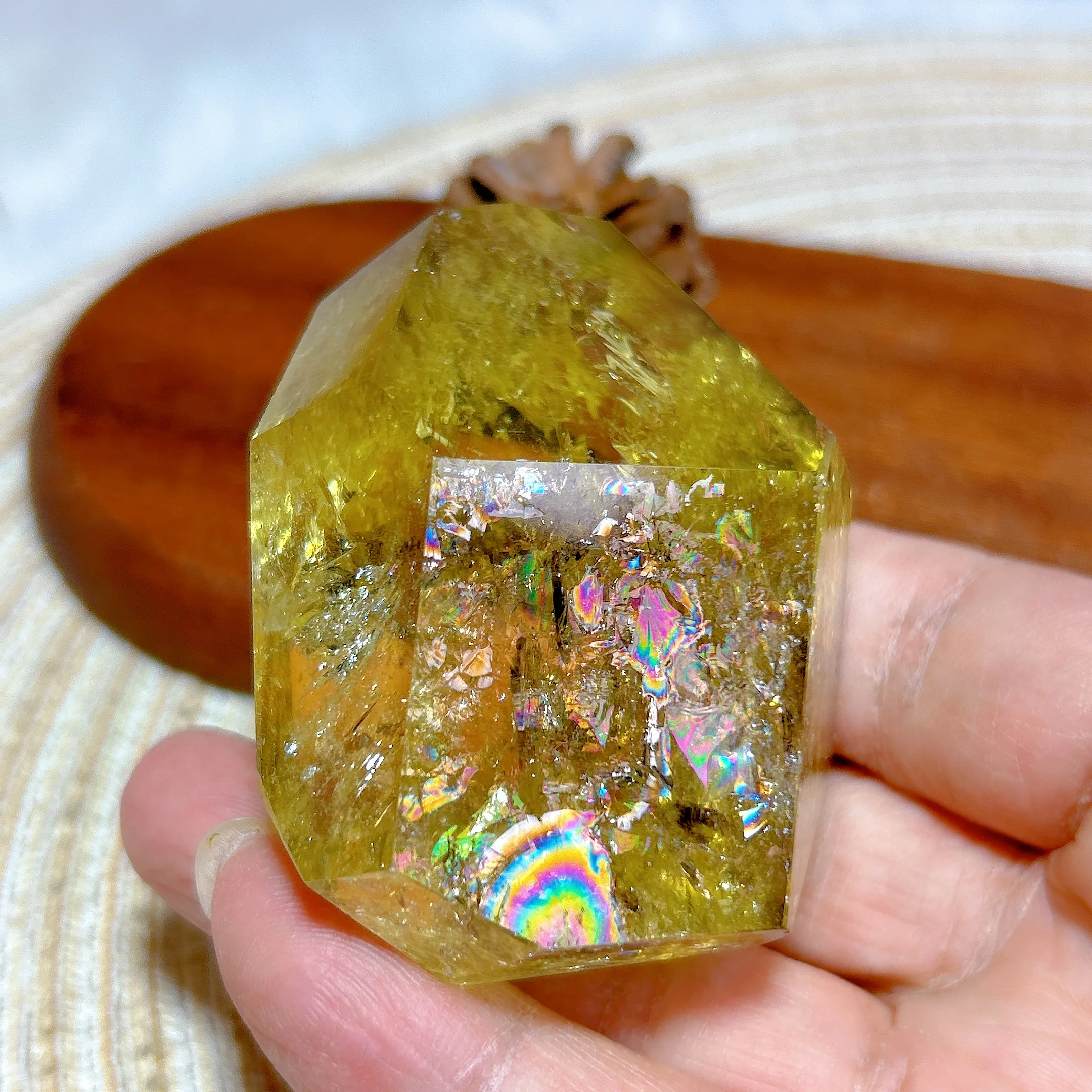 Natural Crystal Brazil Rainbow Smokey Citrine Quartz Free Form Fantome ...