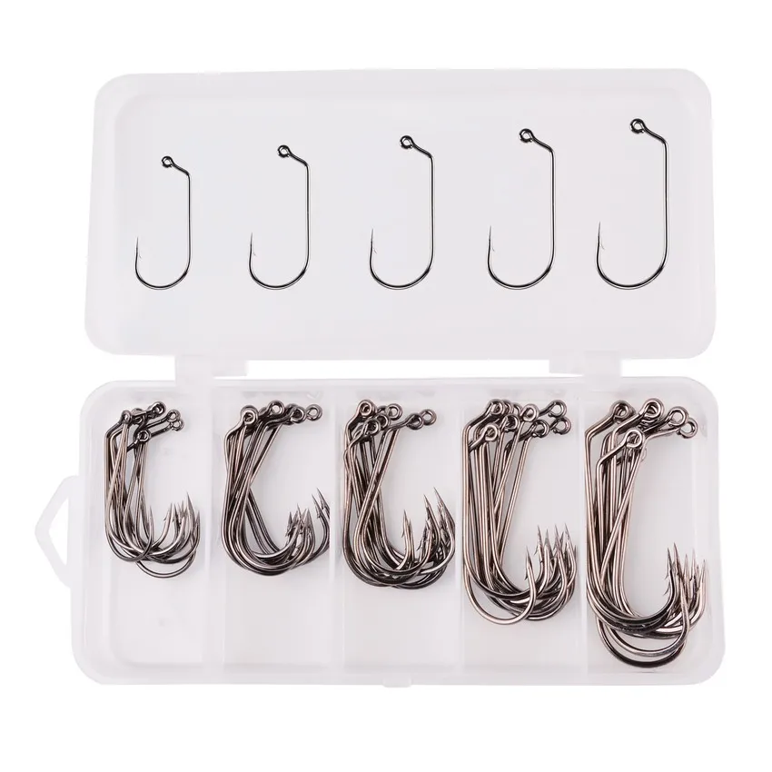 50pcs-box-Mixed-Size-Jig-Hook-Fishing-Hooks-Set-High-Carbon-Steel ...
