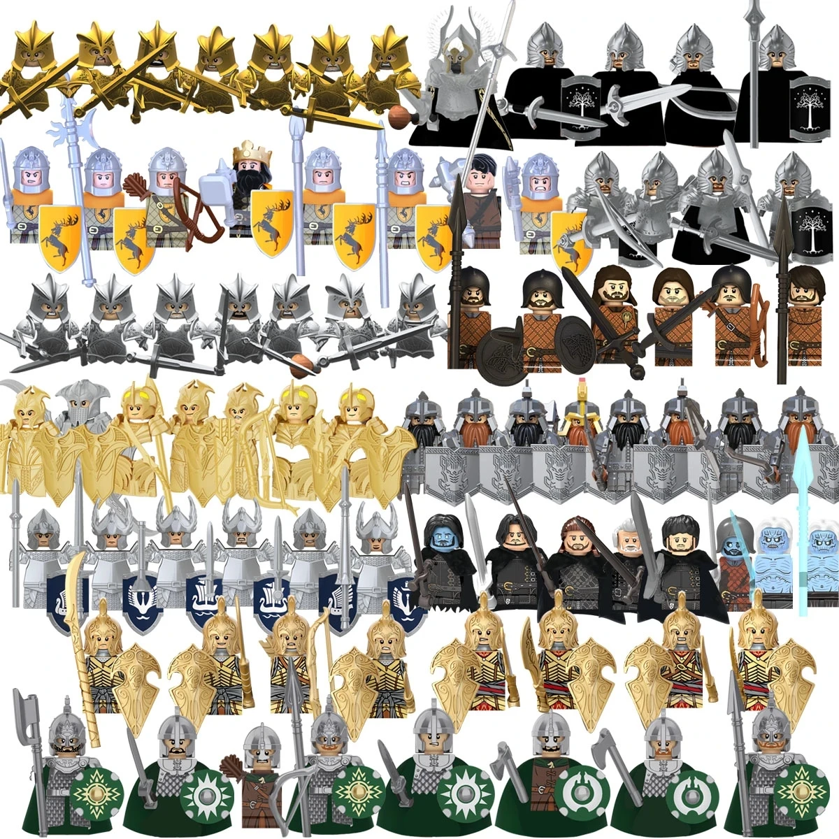 Passendes Set mittelalter liche Ritter Militär elfen Soldat Kriegs ...