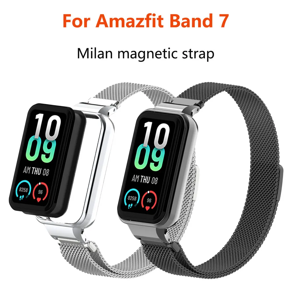 Suitable-for-Amazfit-Band-7strap-Milanese-magnetic-Strap-stainless ...